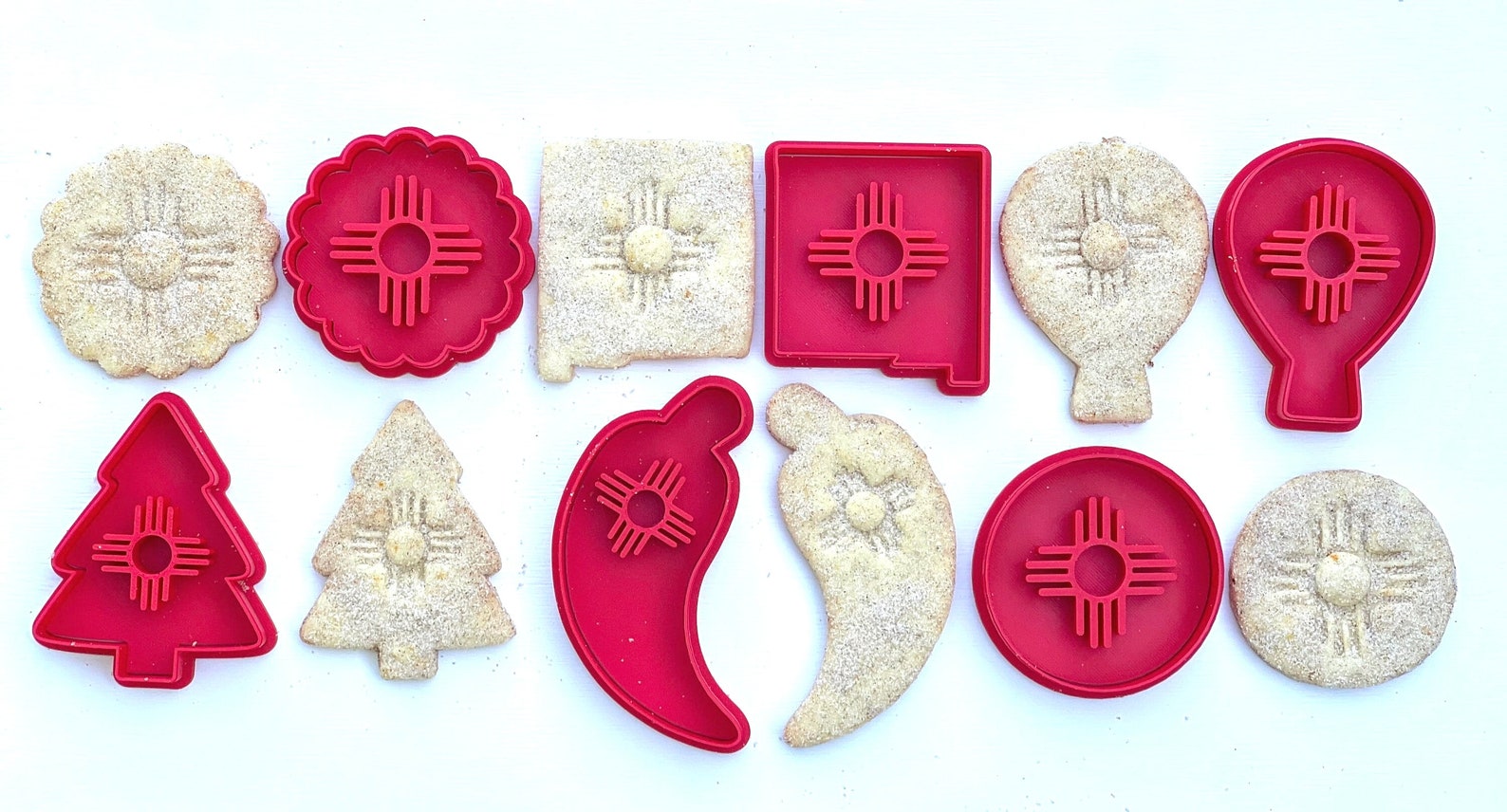 Biscochito Cookie Cutter and Stamp, Scallop With Southwest Zia Symbol ...