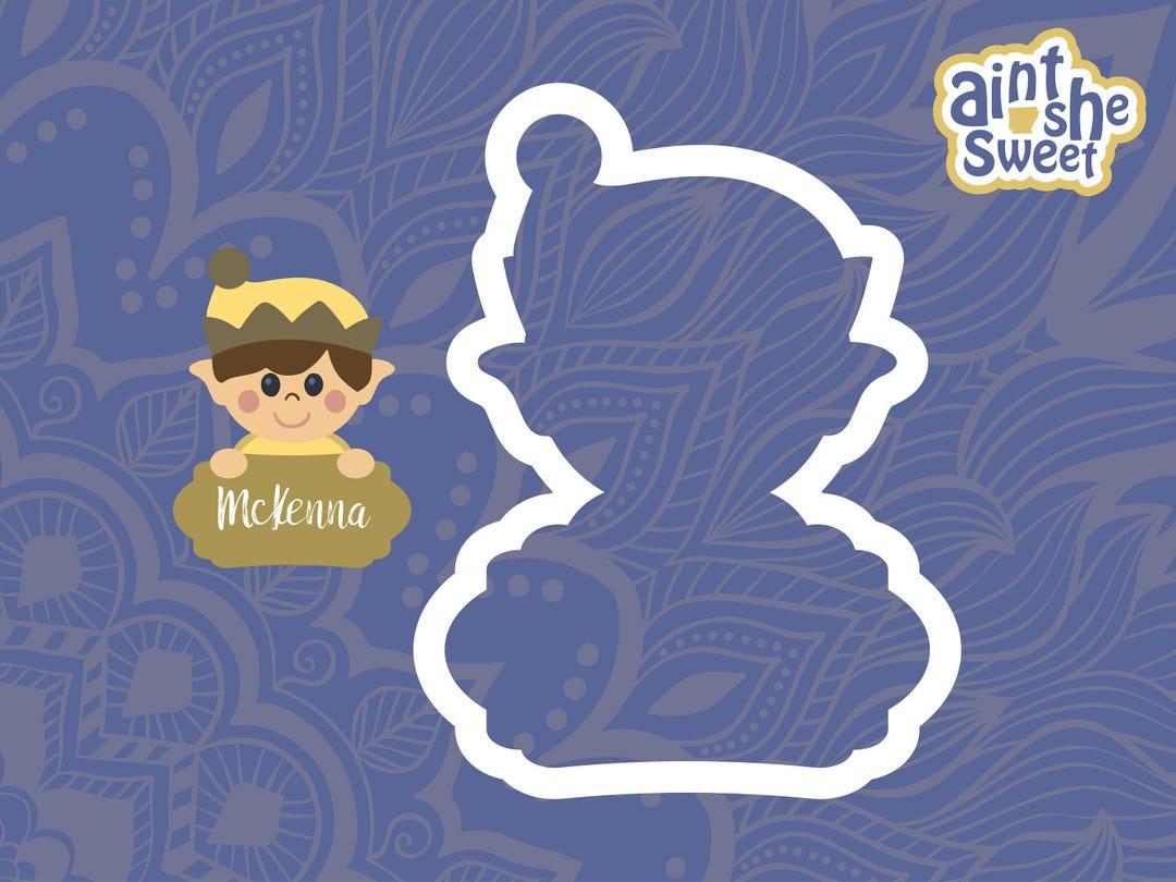 Elf Cookie Cutter, Christmas Plaque, Personalize It - FAST SHIPPING! - Etsy