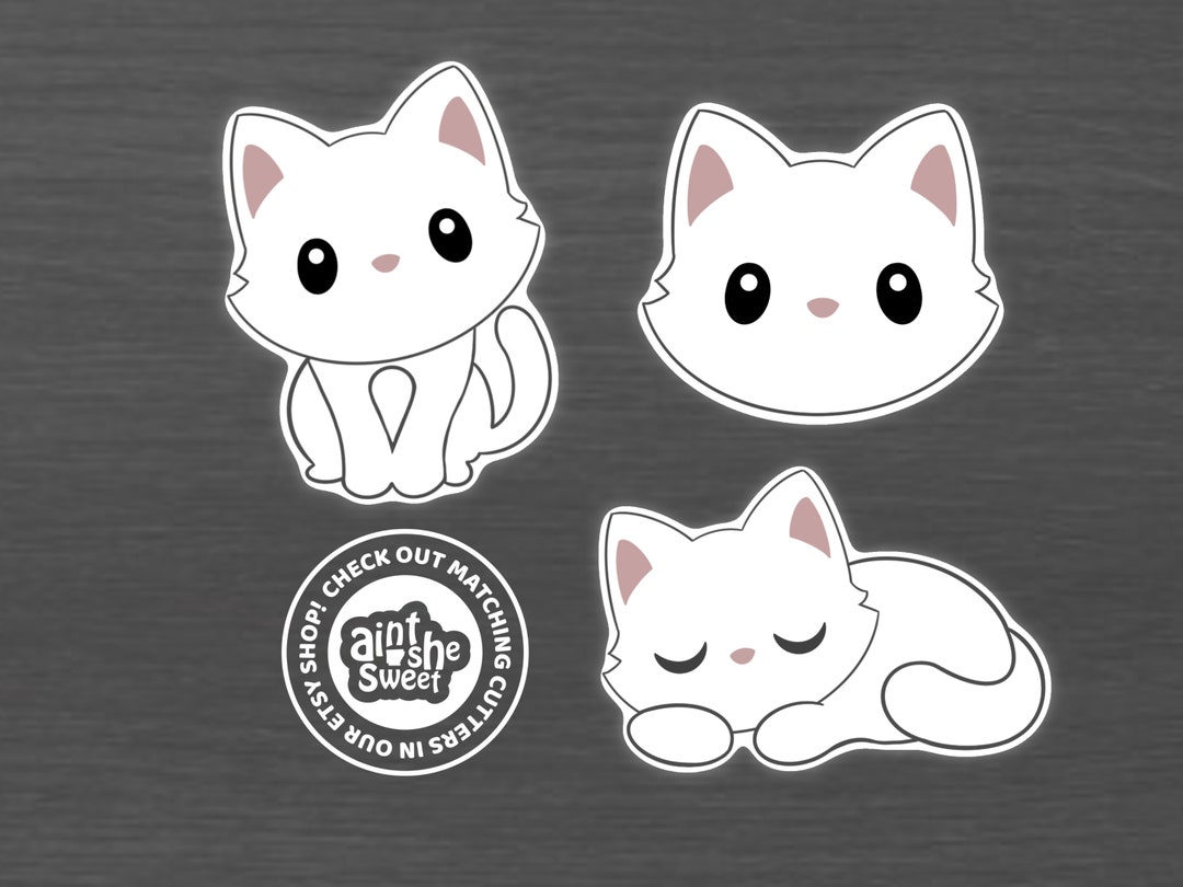 Cute Cat Cookie Cutters, Sleeping Cat, Cat Head, Sitting Cat, Baby ...