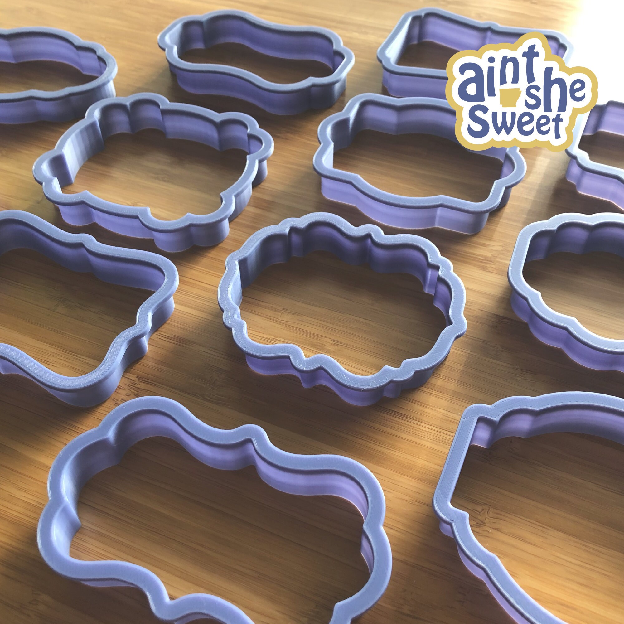 Plaque Cookie Cutter Various Frames and Shapes Cookie | Etsy