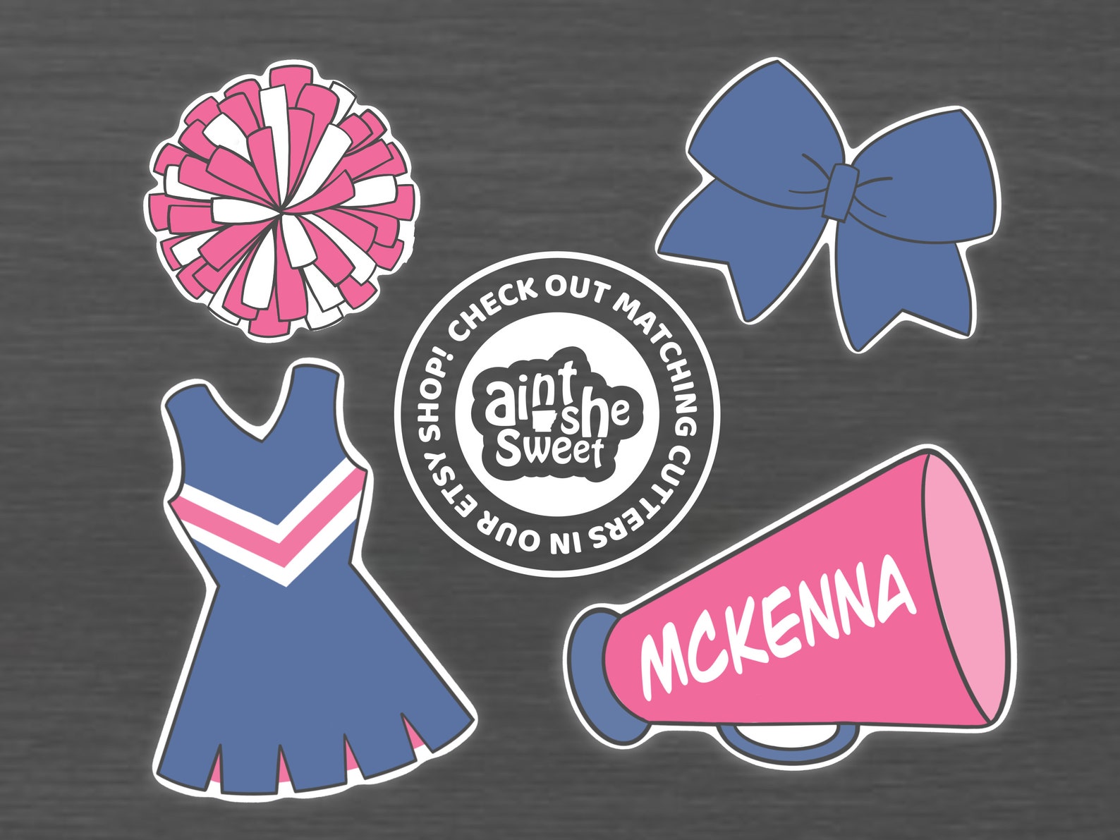 Megaphone With Pom Pom, Personalized Cookie, Cheerleader Speaker, Cheer ...