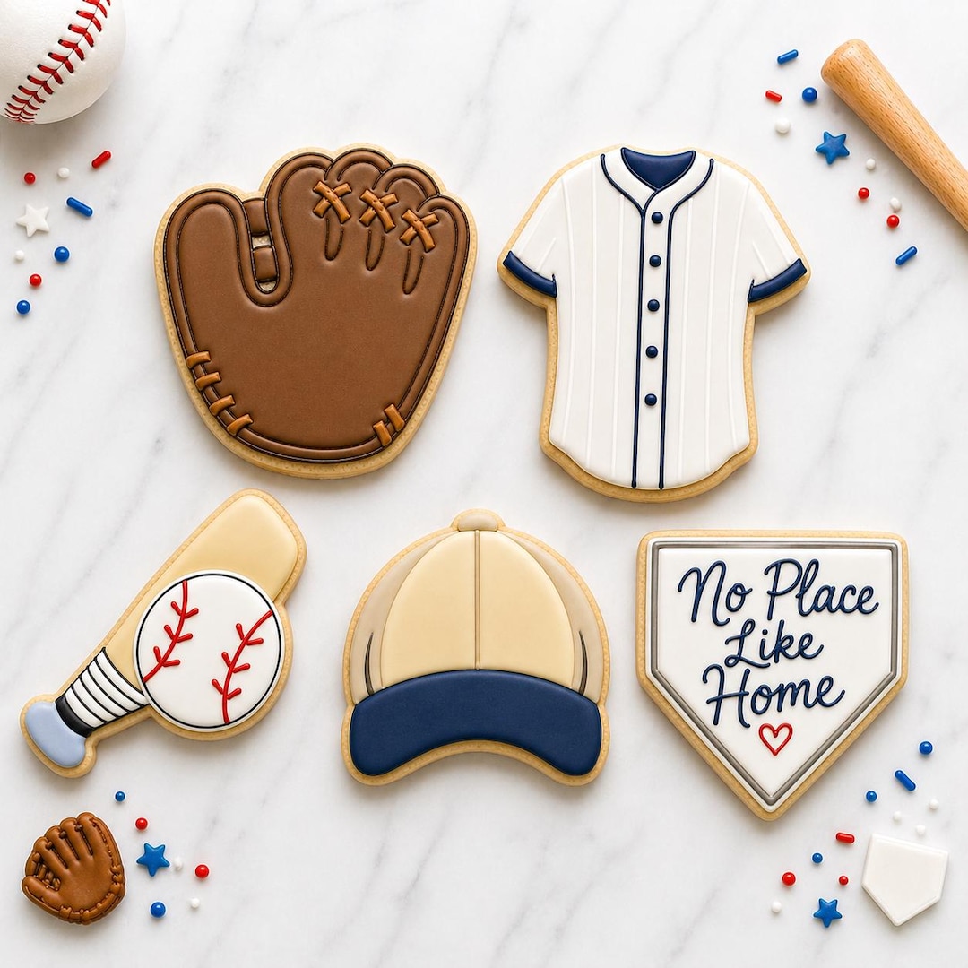 Baseball Cookie Cutter SET, Sports Theme Party - Glove, Bat and Ball ...