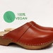 Swedish Clogs LOTTA Red Sandals Moccasins Wooden Women Clogs Leather ...