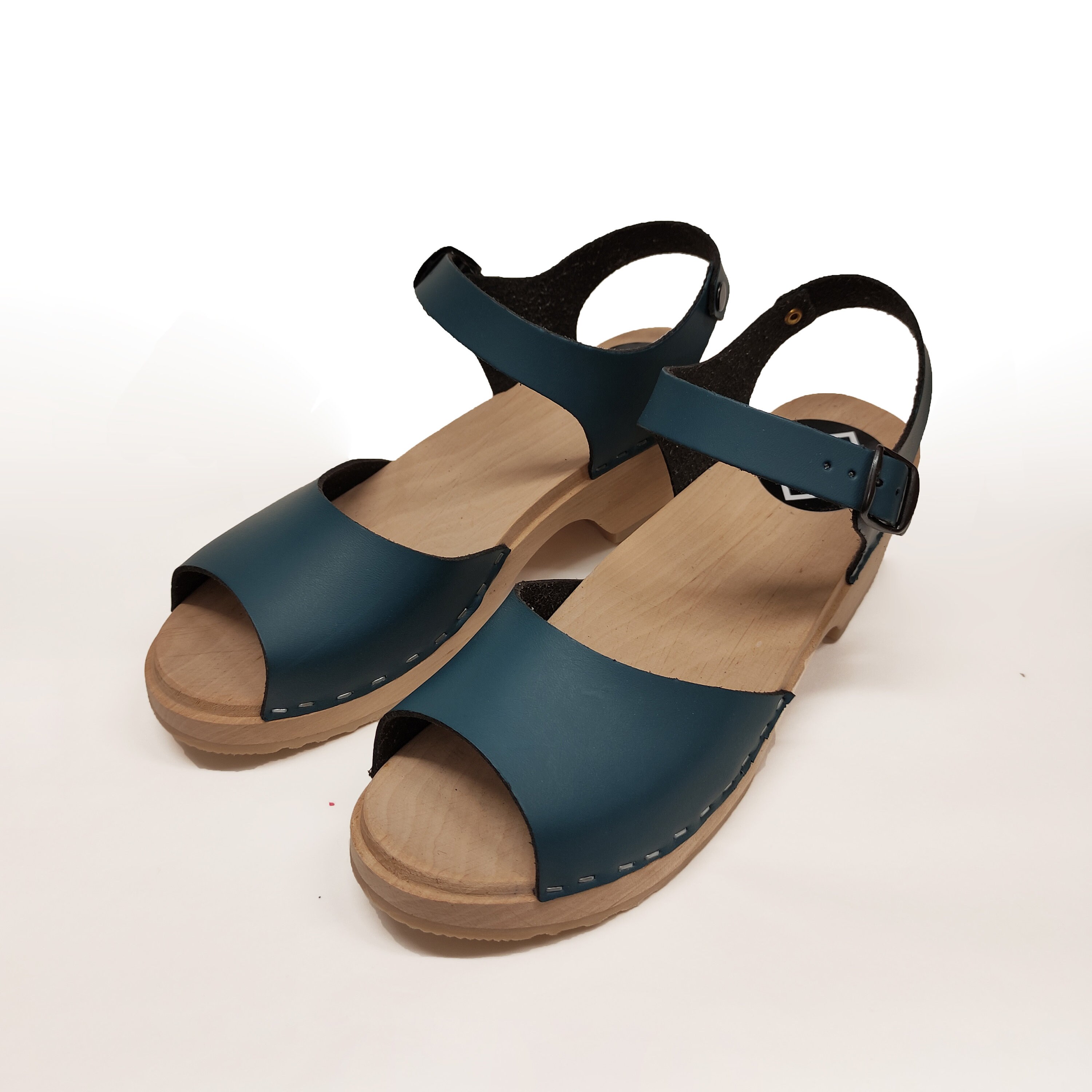 Vegan Swedish Clogs - LUNA - Peep Toe - Handmade Clogs, Vegan Leather ...