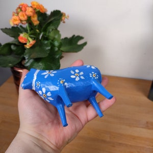 SUPER RARE Vintage Black Dala SHEEP - Dalarna - Antique Swedish Design ...