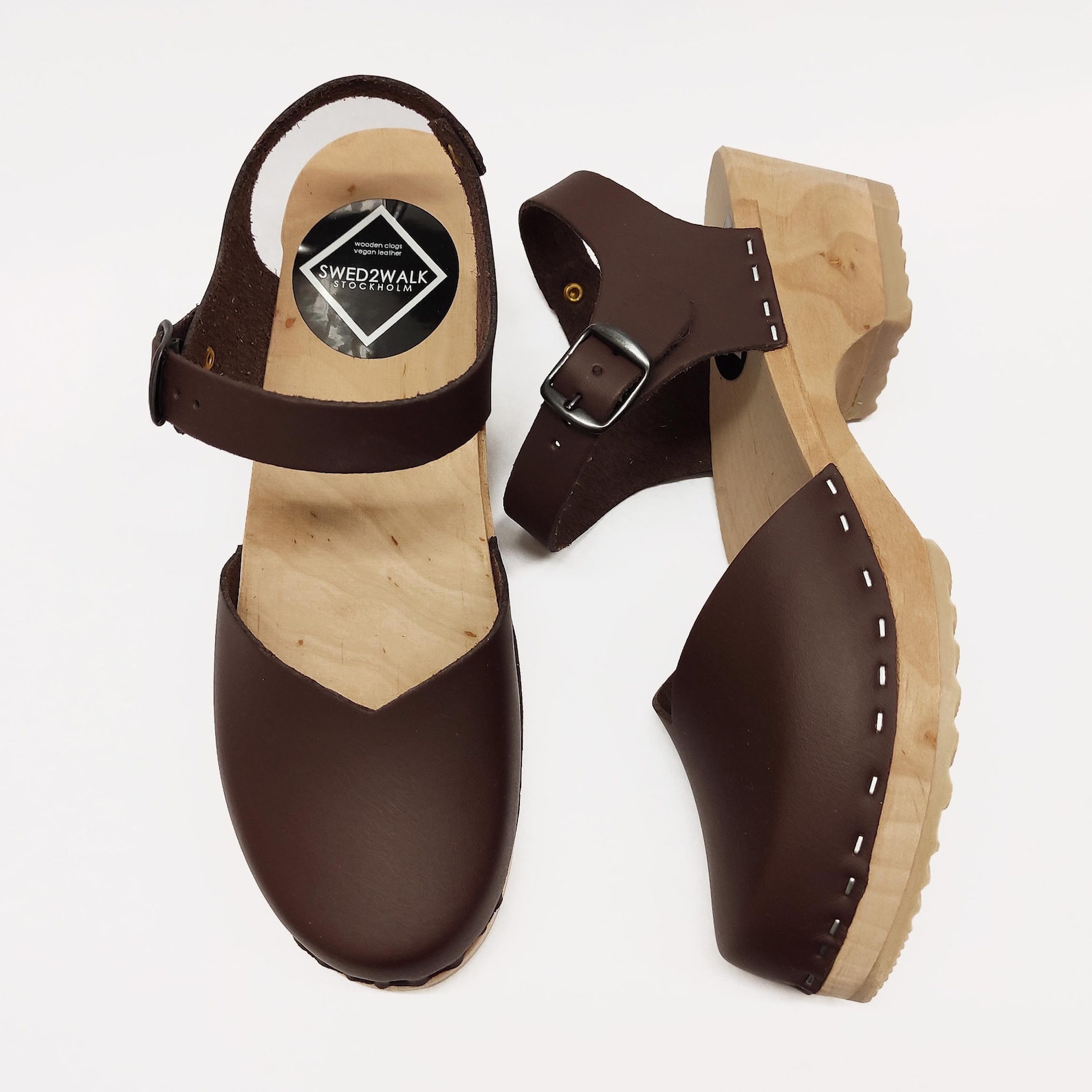 Vegan Swedish Clogs SELMA Handmade Clogs, Vegan Leather, BLUE Vegan ...