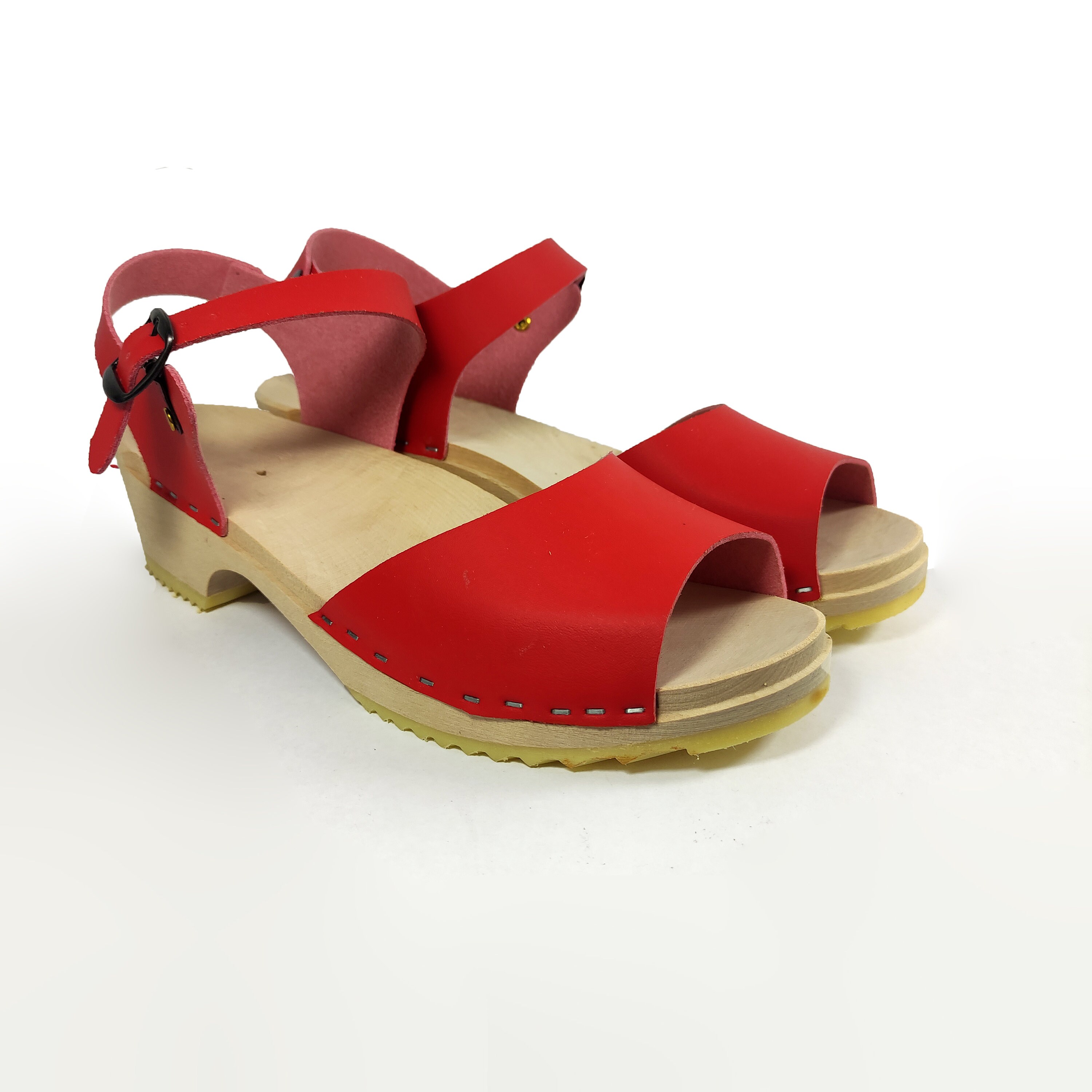 Vegan Swedish Clogs - LUNA - Peep Toe - Handmade Clogs, Vegan Leather ...