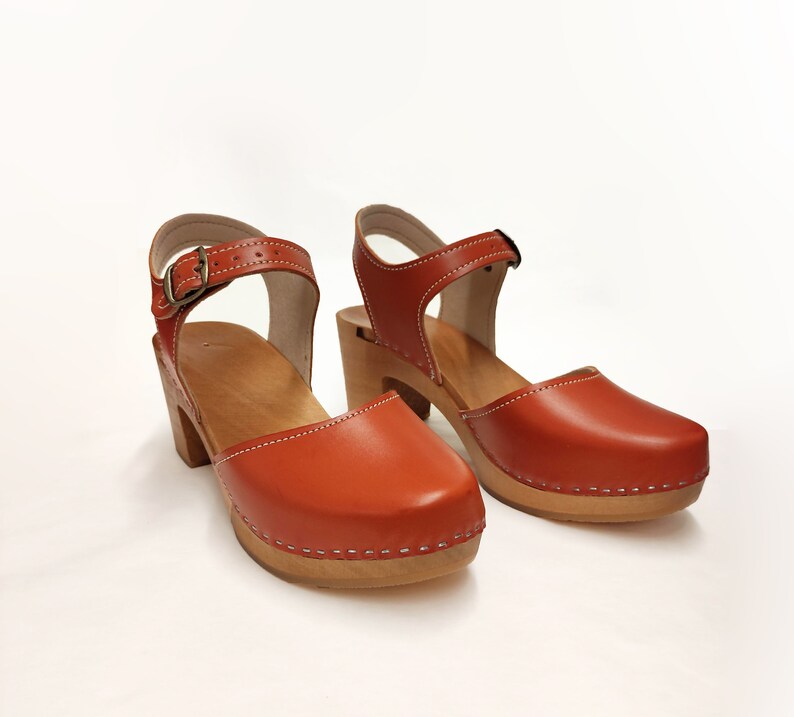 Vegan Swedish Clogs ESTELLE Handmade Clogs, Vegan Leather, Honey Vegan ...
