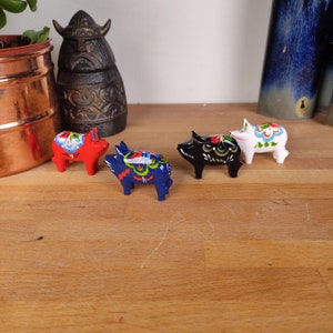 SUPER RARE Vintage Black Dala PIG - Dalarna - Antique Swedish Design ...