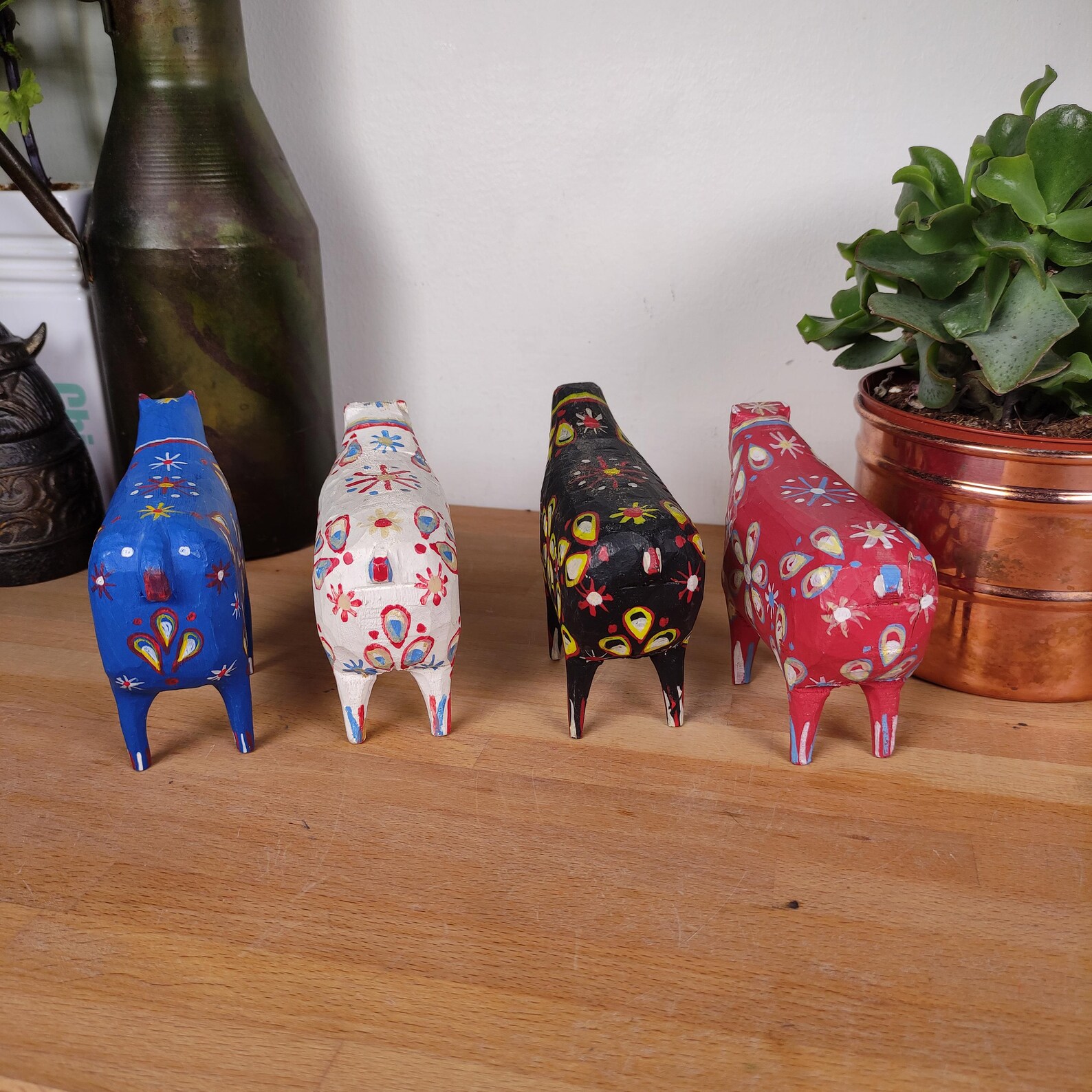 SUPER RARE Vintage black Dala SHEEP Dalarna antique | Etsy