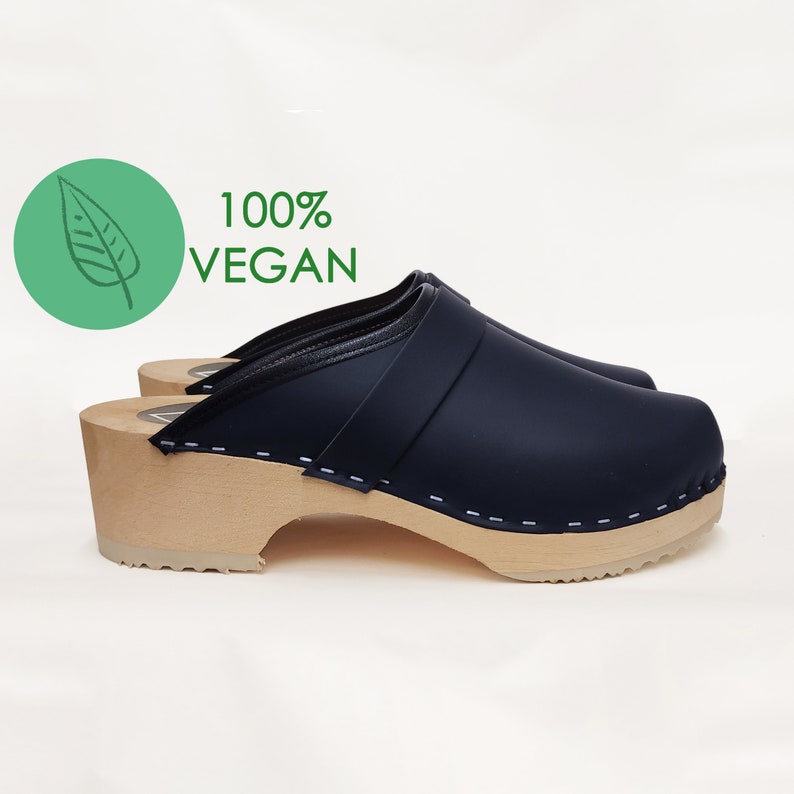 PETROL Vegan Swedish Clogs KLARA Handmade Clogs Vegan | Etsy