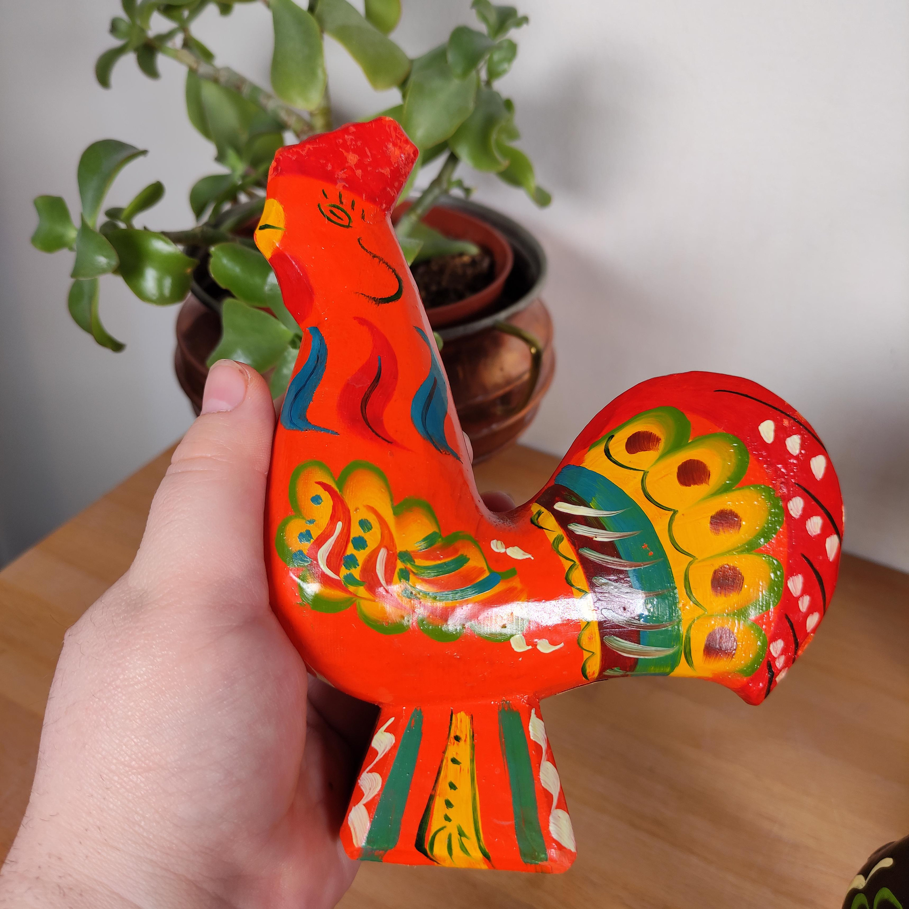 Vintage RARE black Dala ROOSTER Dalarna antique Swedish | Etsy