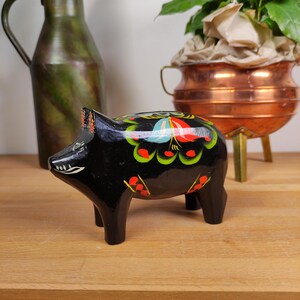 SUPER RARE Vintage Black Dala PIG - Dalarna - Antique Swedish Design ...