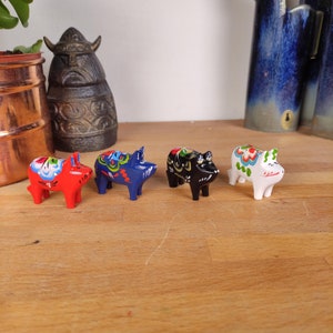 SUPER RARE Vintage Black Dala PIG - Dalarna - Antique Swedish Design ...