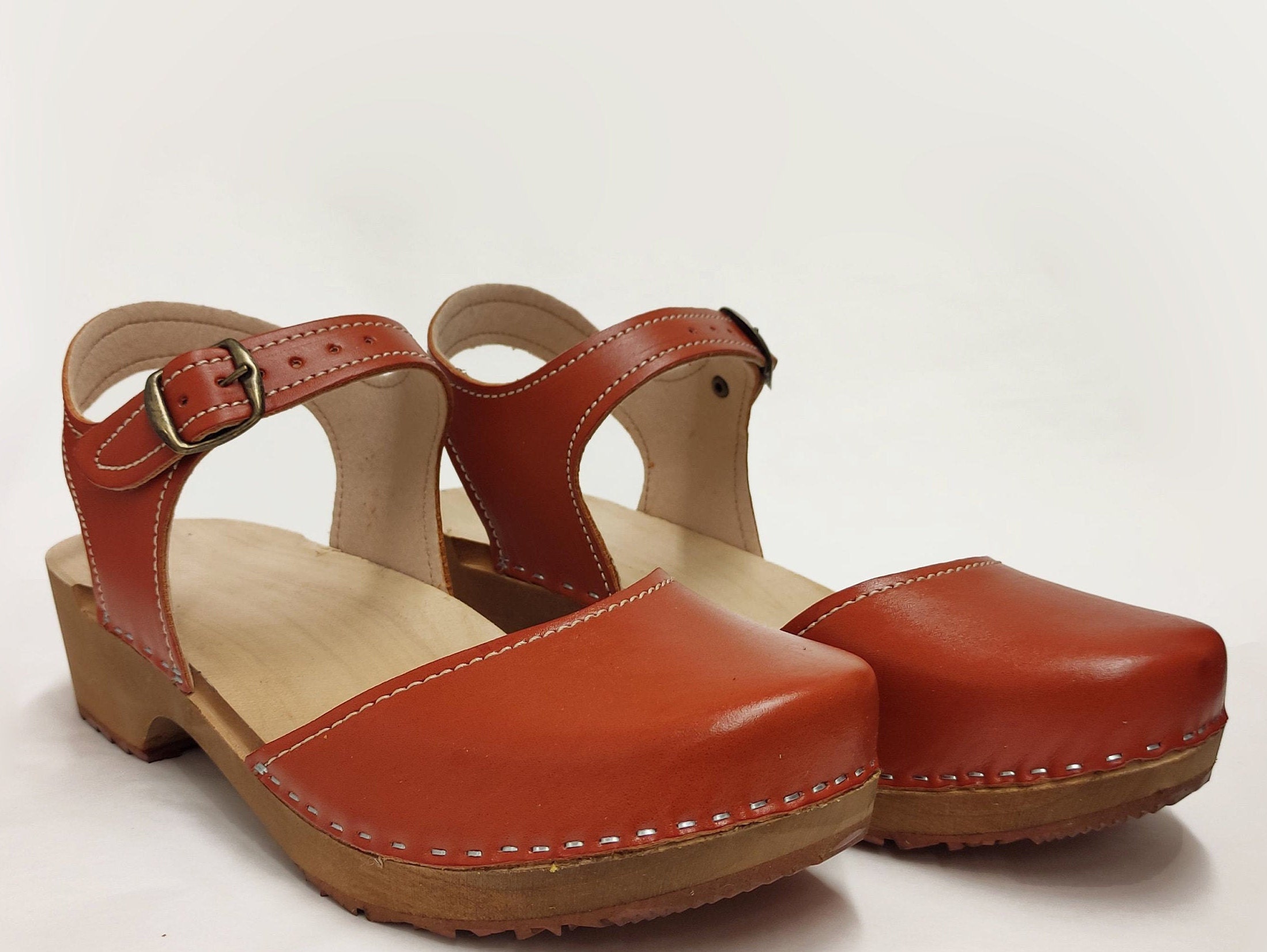 Vegan Swedish Clogs MARITA Handmade clogs Vegan leather | Etsy