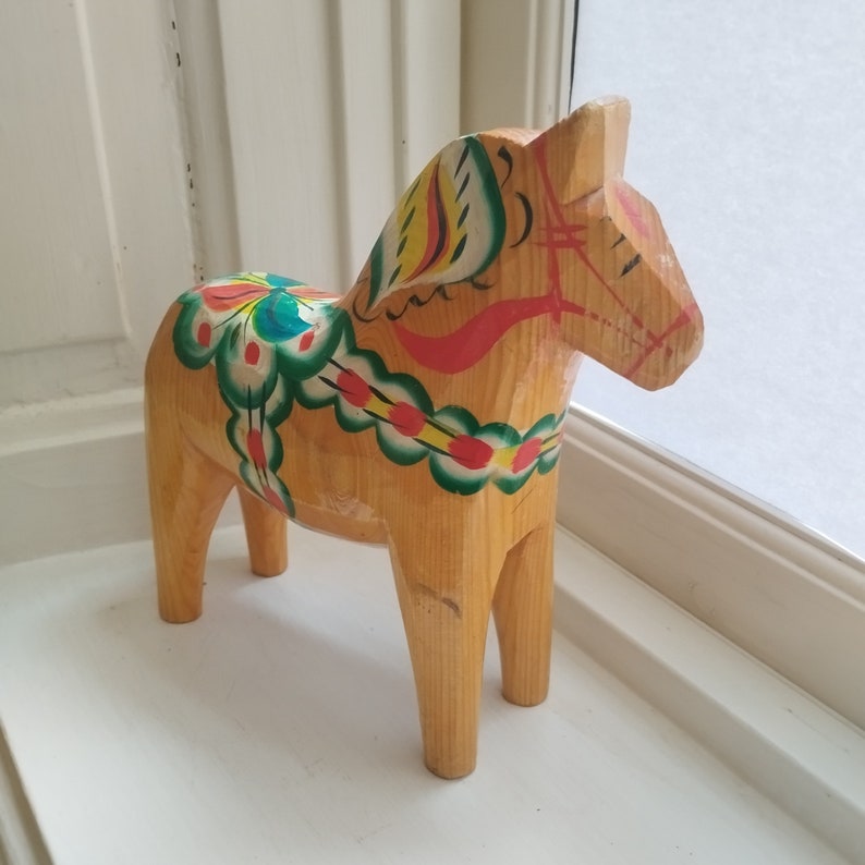 Dala Horse Sweden From 1960s, Vintage Dalapferd Horse Figurine ...