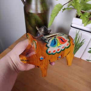 SUPER RARE Vintage Black Dala PIG - Dalarna - Antique Swedish Design ...