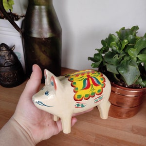 SUPER RARE Vintage Black Dala PIG - Dalarna - Antique Swedish Design ...