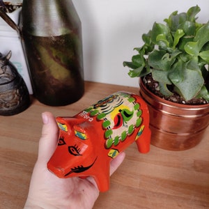 SUPER RARE Vintage Black Dala PIG - Dalarna - Antique Swedish Design ...