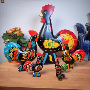 Vintage RARE Black Dala ROOSTER - Dalarna - Antique Swedish Design ...