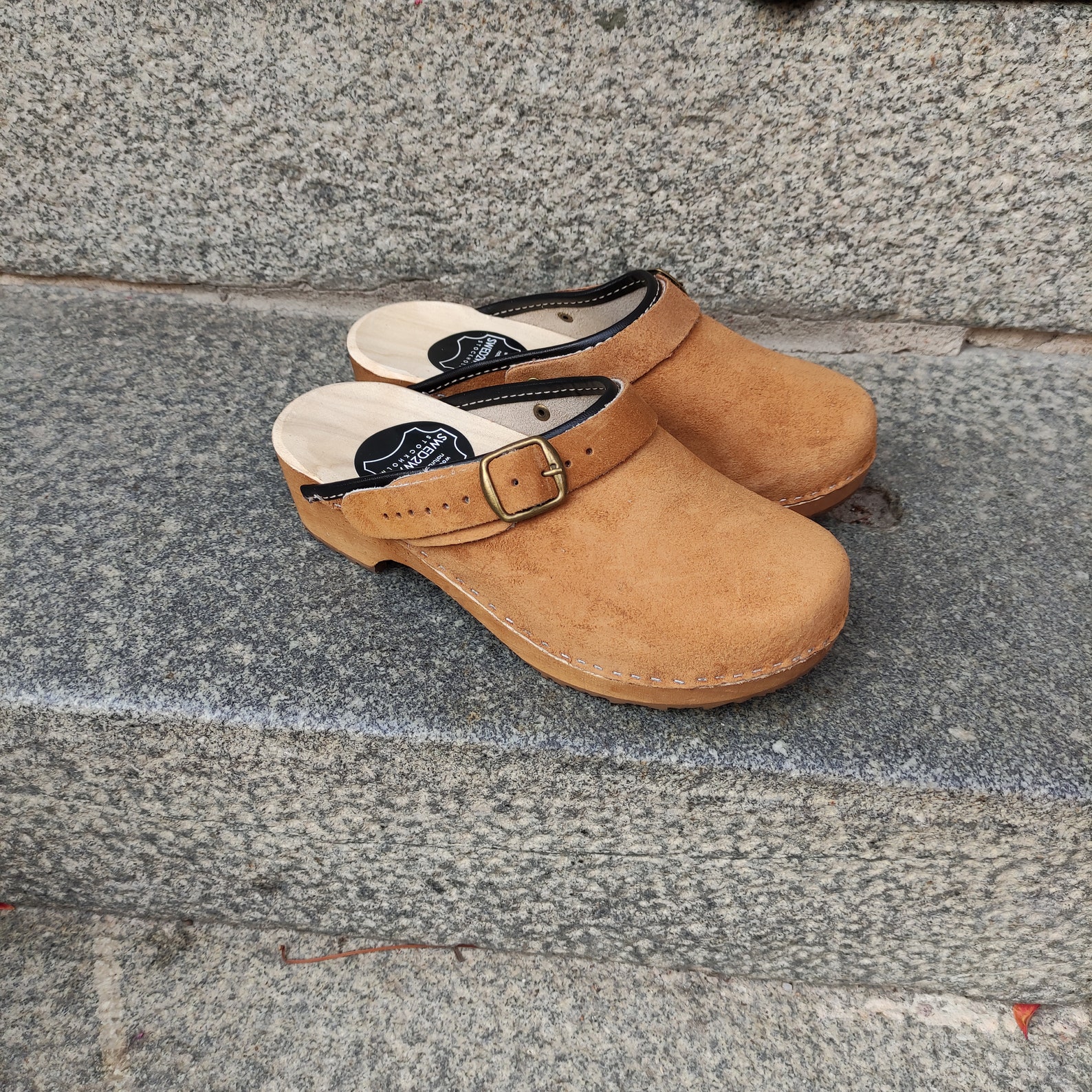 Swedish Clogs - BONDA Suede - Sandals Moccasins Wooden Women Clogs ...