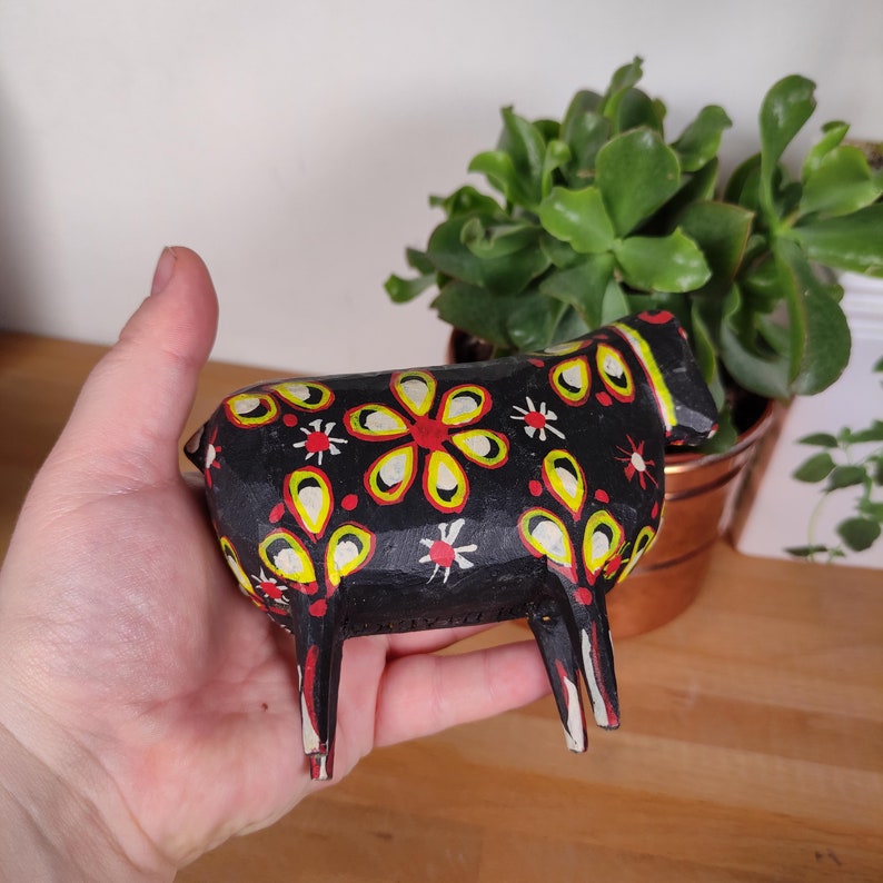 SUPER RARE Vintage Black Dala SHEEP Dalarna Antique - Etsy