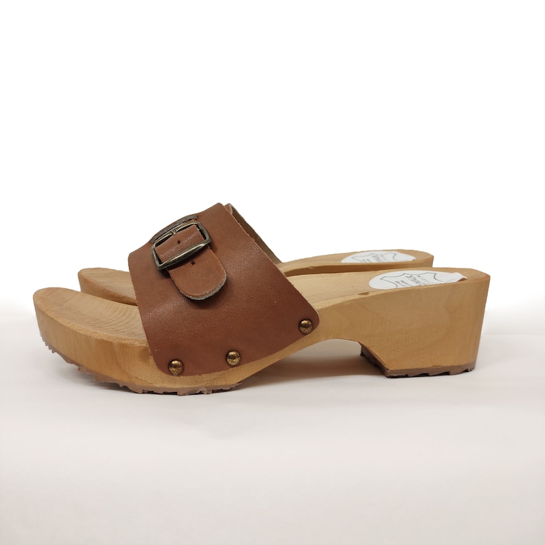 PURPLE Swedish Clogs - MIA - Sandals WEDDING Wooden Women Clogs Silver ...