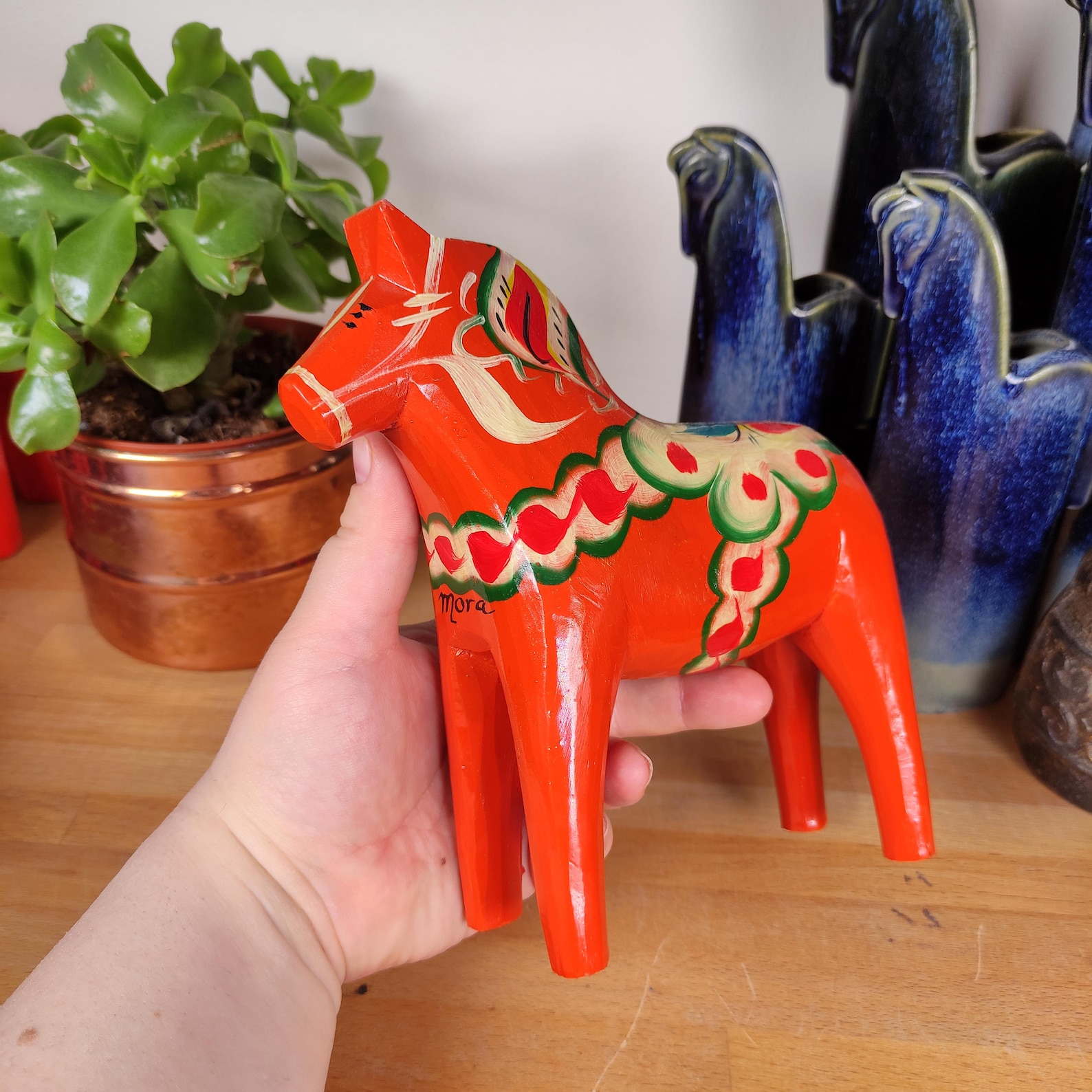 Vintage RARE Extra Big Red Dala Horse - Dalarna - Antique Swedish ...