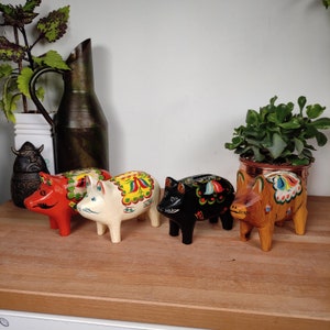 SUPER RARE Vintage Black Dala PIG - Dalarna - Antique Swedish Design ...