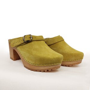 Swedish Clogs LOTTA Red Sandals Moccasins Wooden Women Clogs Leather ...