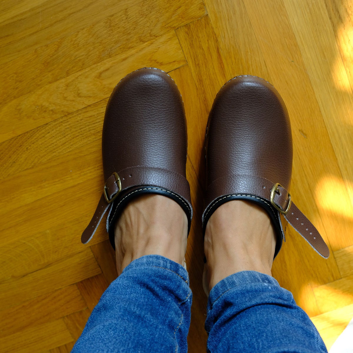 Swedish Clogs - BONDA - Sandals Moccasins Wooden Women Clogs Leather ...