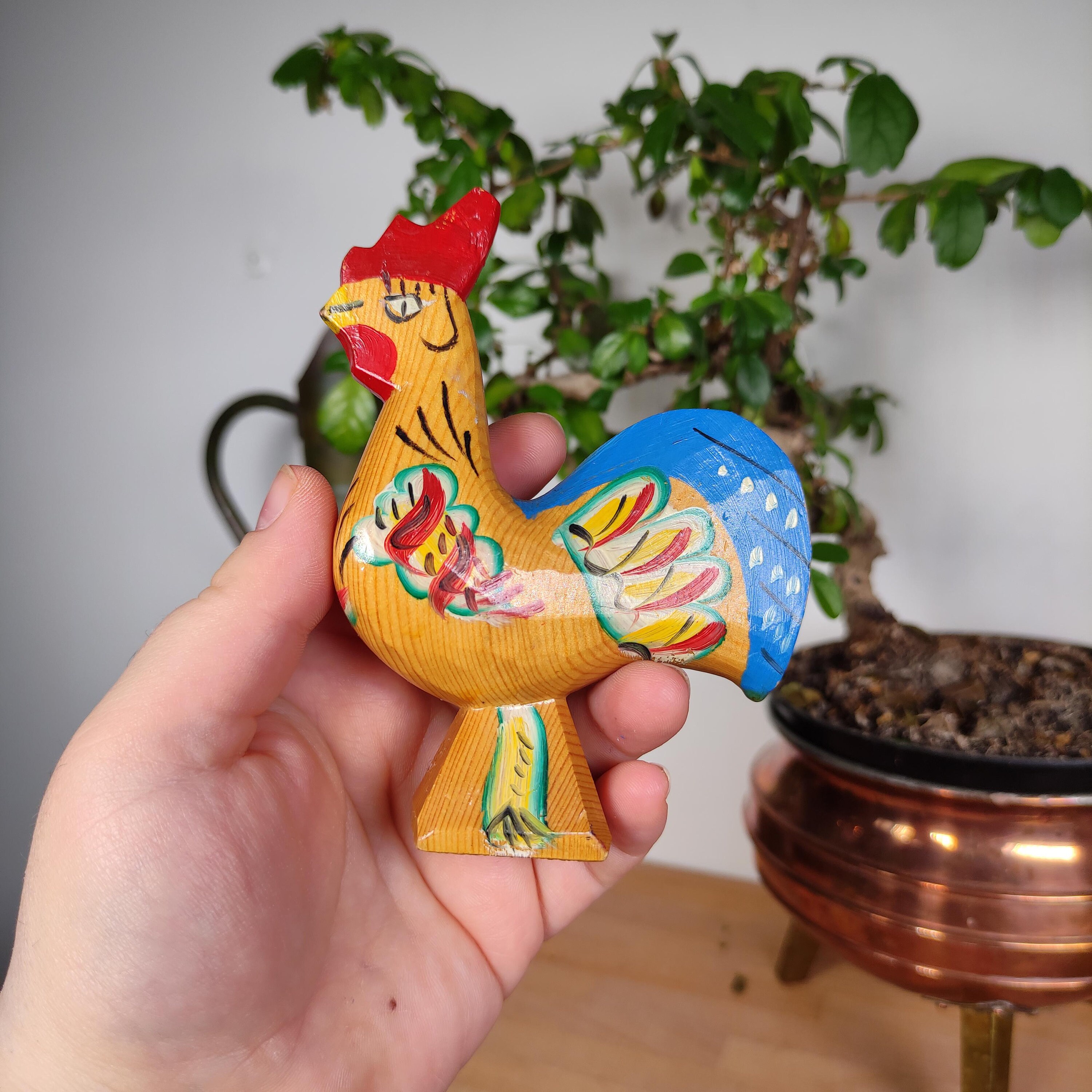 Vintage RARE Yellow Dala ROOSTER Dalarna Antique Swedish | Etsy