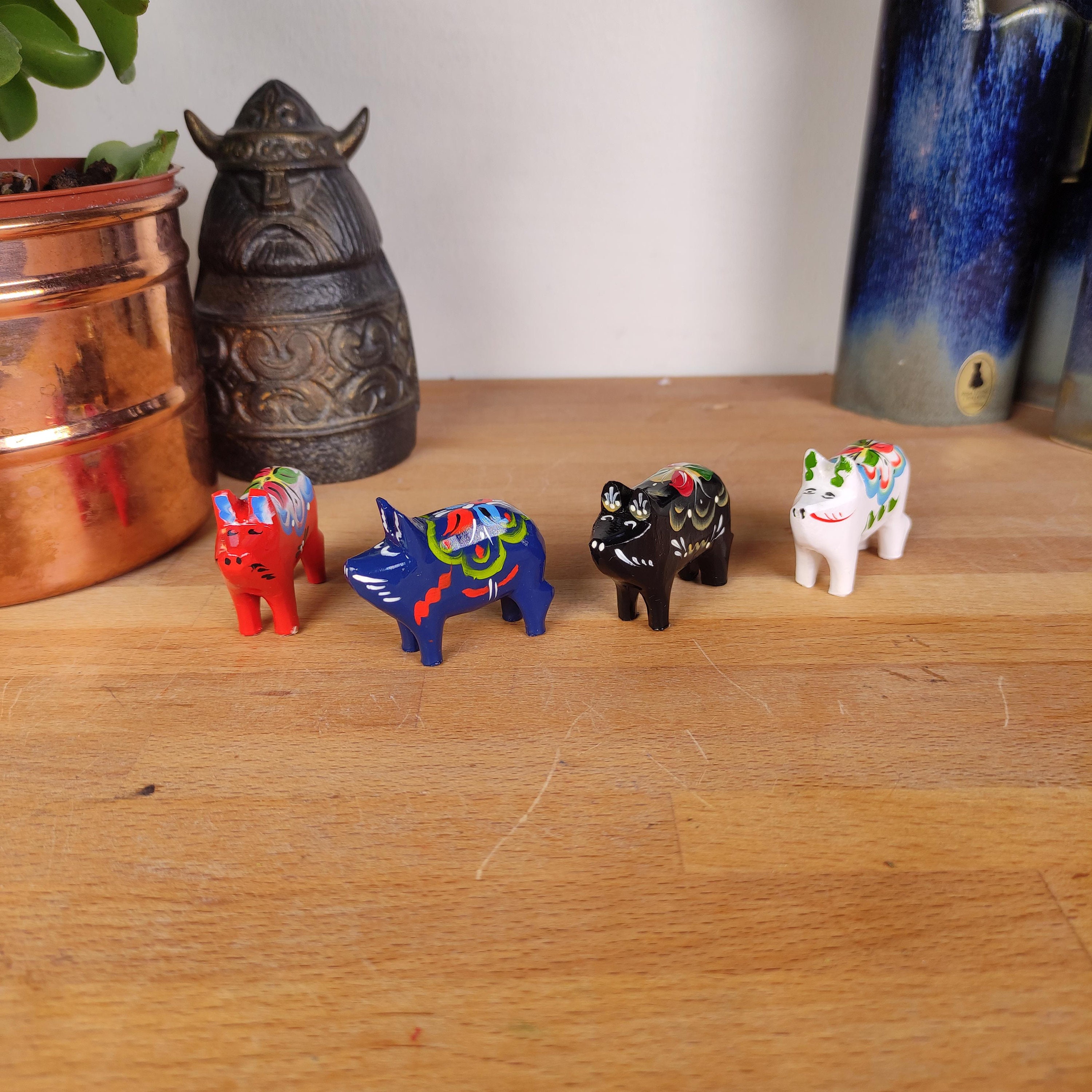 SUPER RARE Vintage Black Dala PIG Dalarna Antique Swedish | Etsy