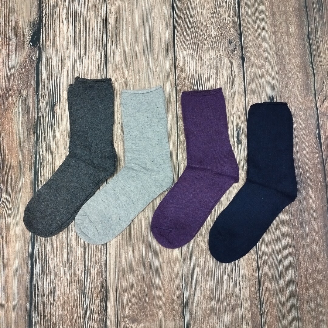 Wool Socks Solid Color, High Quality Lambs Wool Socks for Women, Warn ...