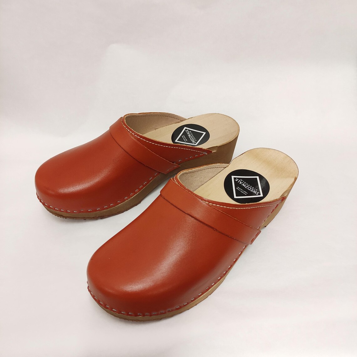 Vegan Swedish Clogs BONDA Handmade Clogs Vegan Leather Honey - Etsy