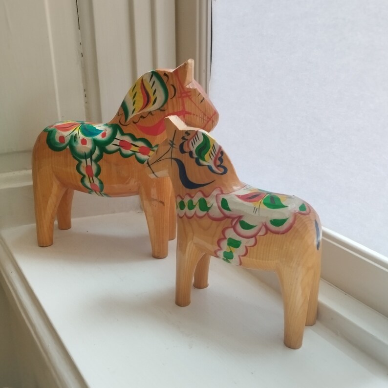 Dala Horse Sweden From 1960s, Vintage Dalapferd Horse Figurine ...
