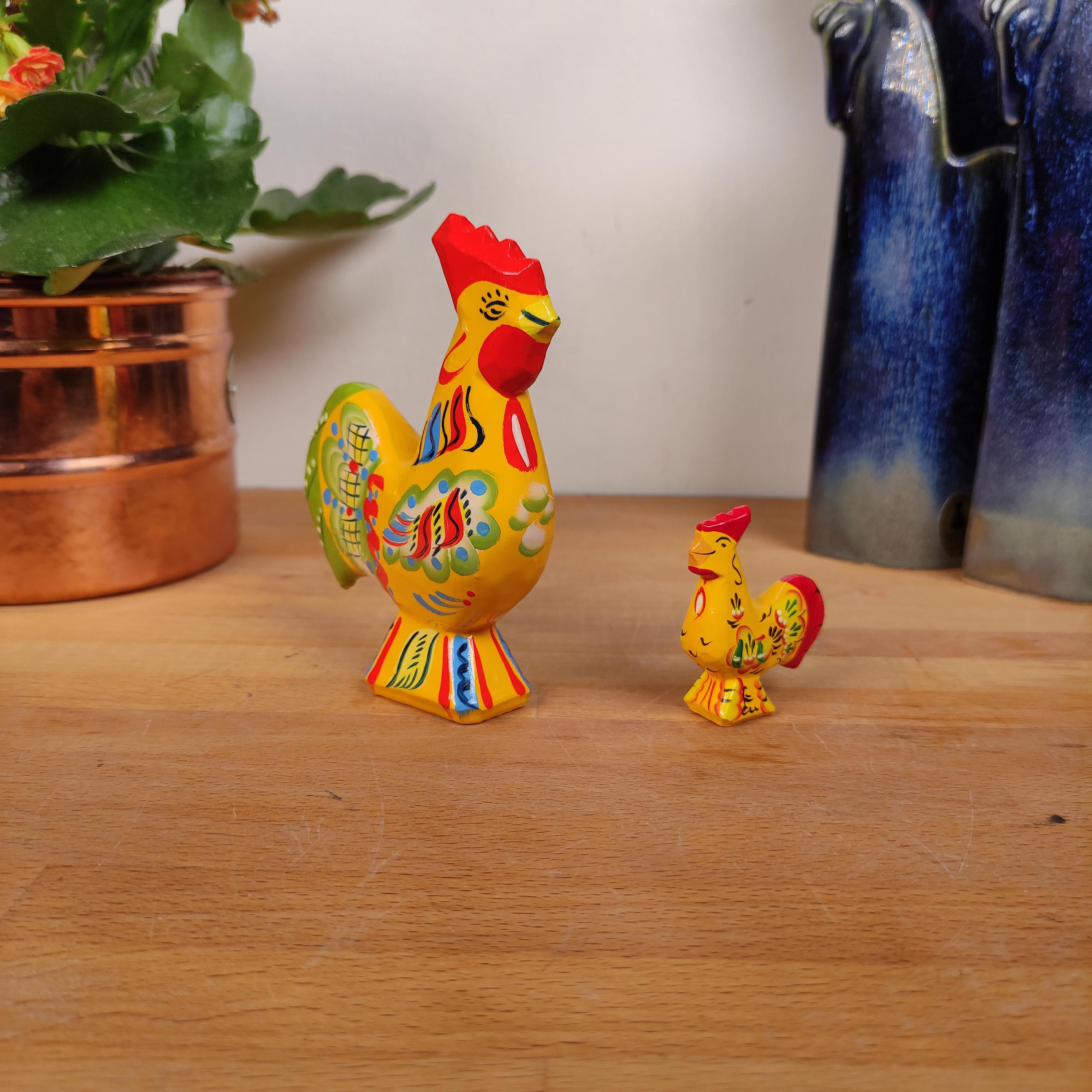 Vintage RARE Yellow Dala ROOSTER Dalarna Antique Swedish - Etsy