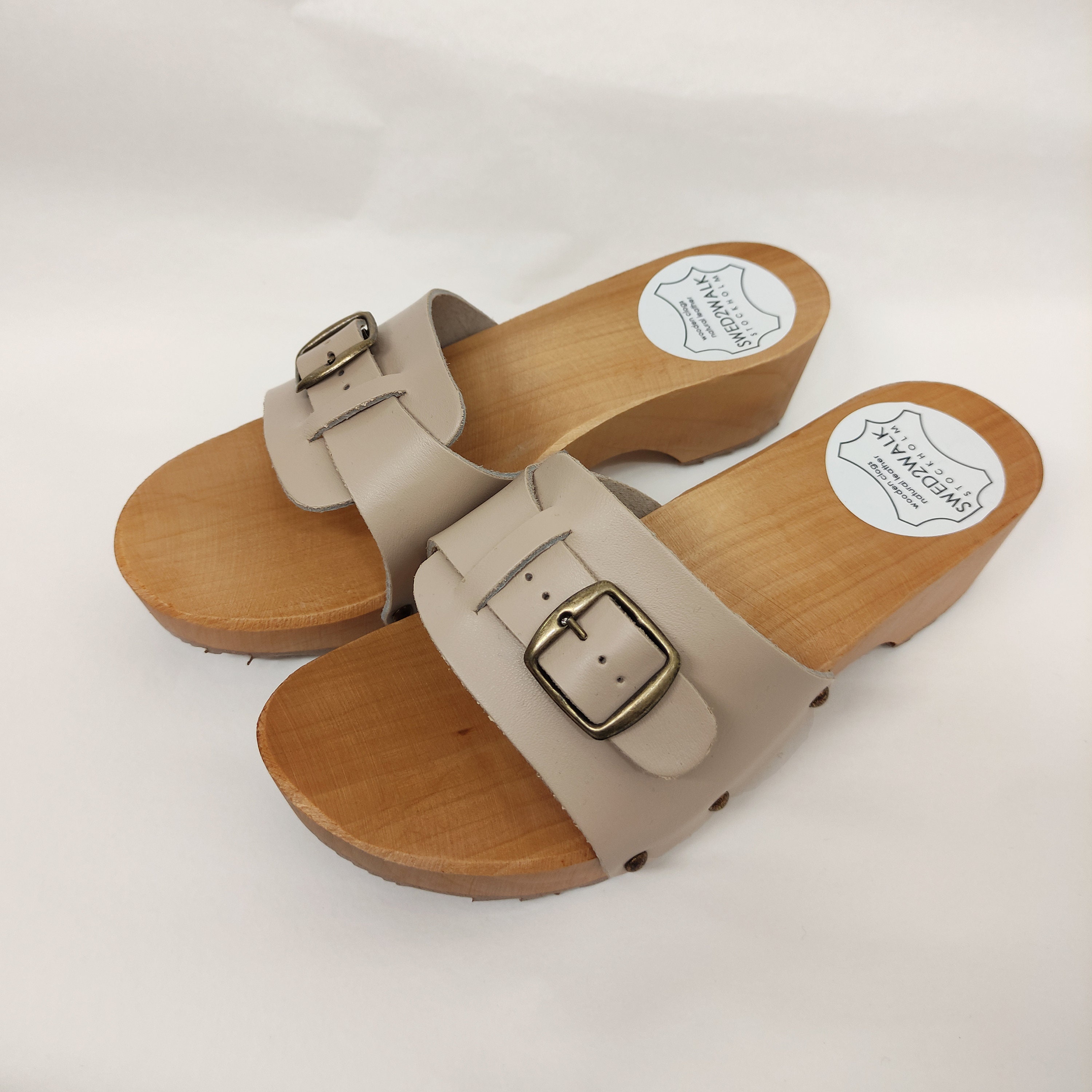 PURPLE Swedish Clogs - MIA - Sandals WEDDING Wooden Women Clogs Silver ...