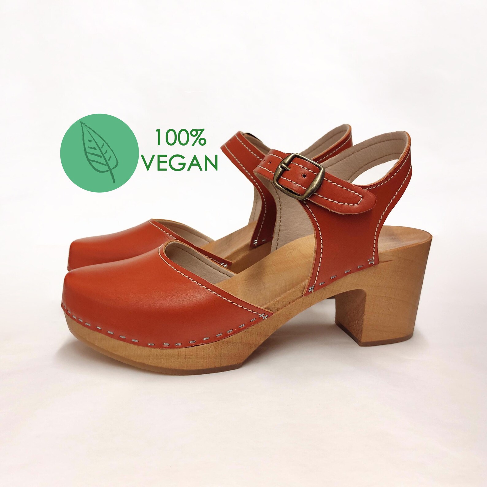 Vegan Swedish Clogs ESTELLE Handmade Clogs Vegan Leather - Etsy