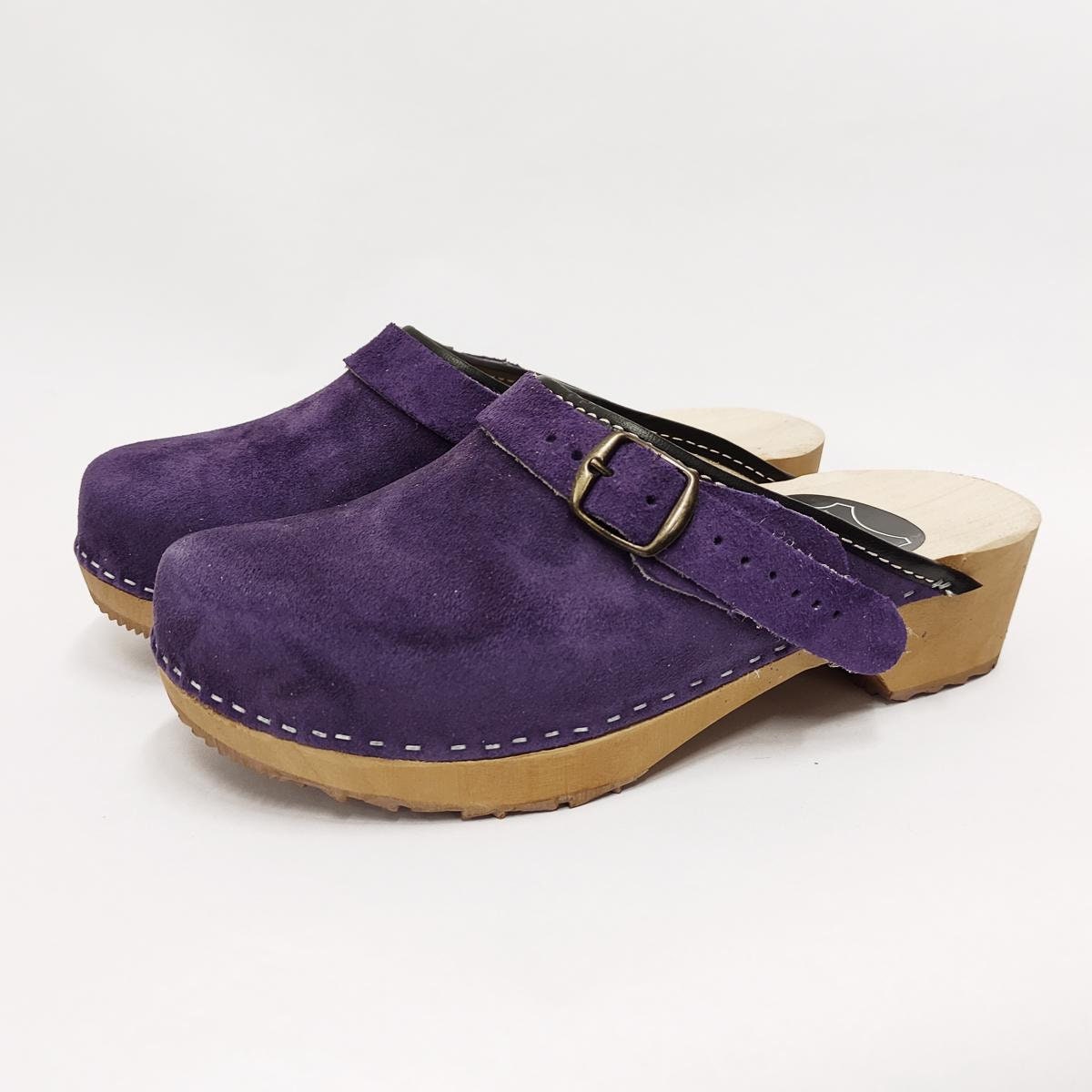 Swedish Clogs BONDA Suede Sandals Moccasins Wooden Women | Etsy