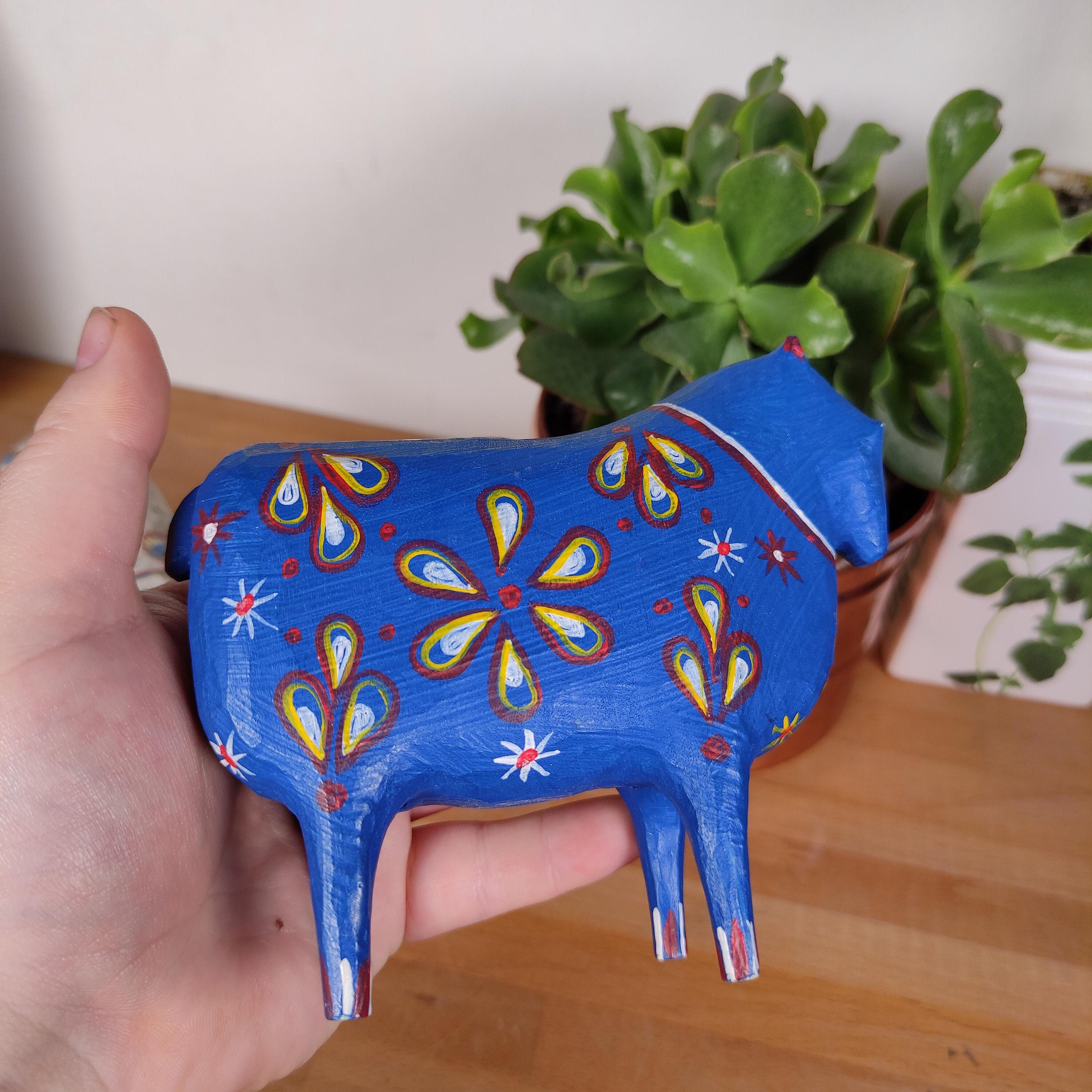 SUPER RARE Vintage black Dala SHEEP Dalarna antique | Etsy