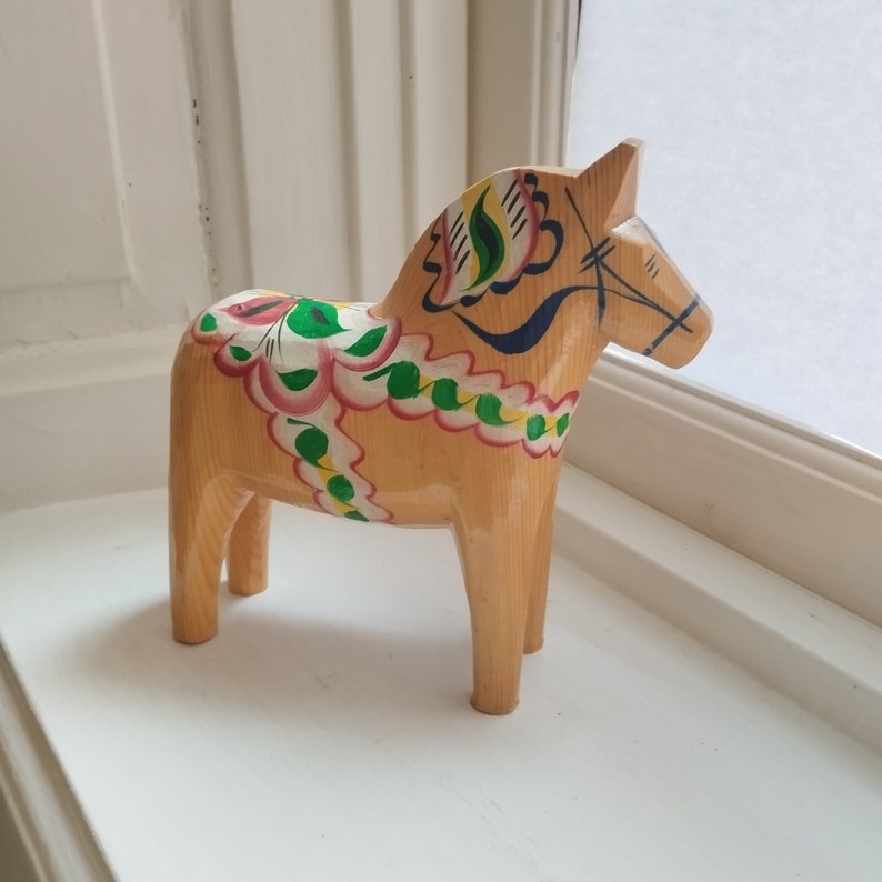 Dala Horse Sweden From 1960s, Vintage Dalapferd Horse Figurine ...