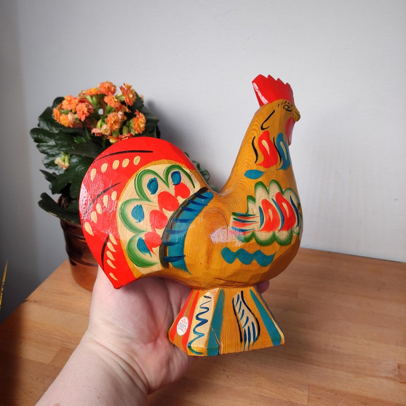 Vintage RARE Dala ROOSTER - Dalarna - Antique Swedish Design - Extra ...