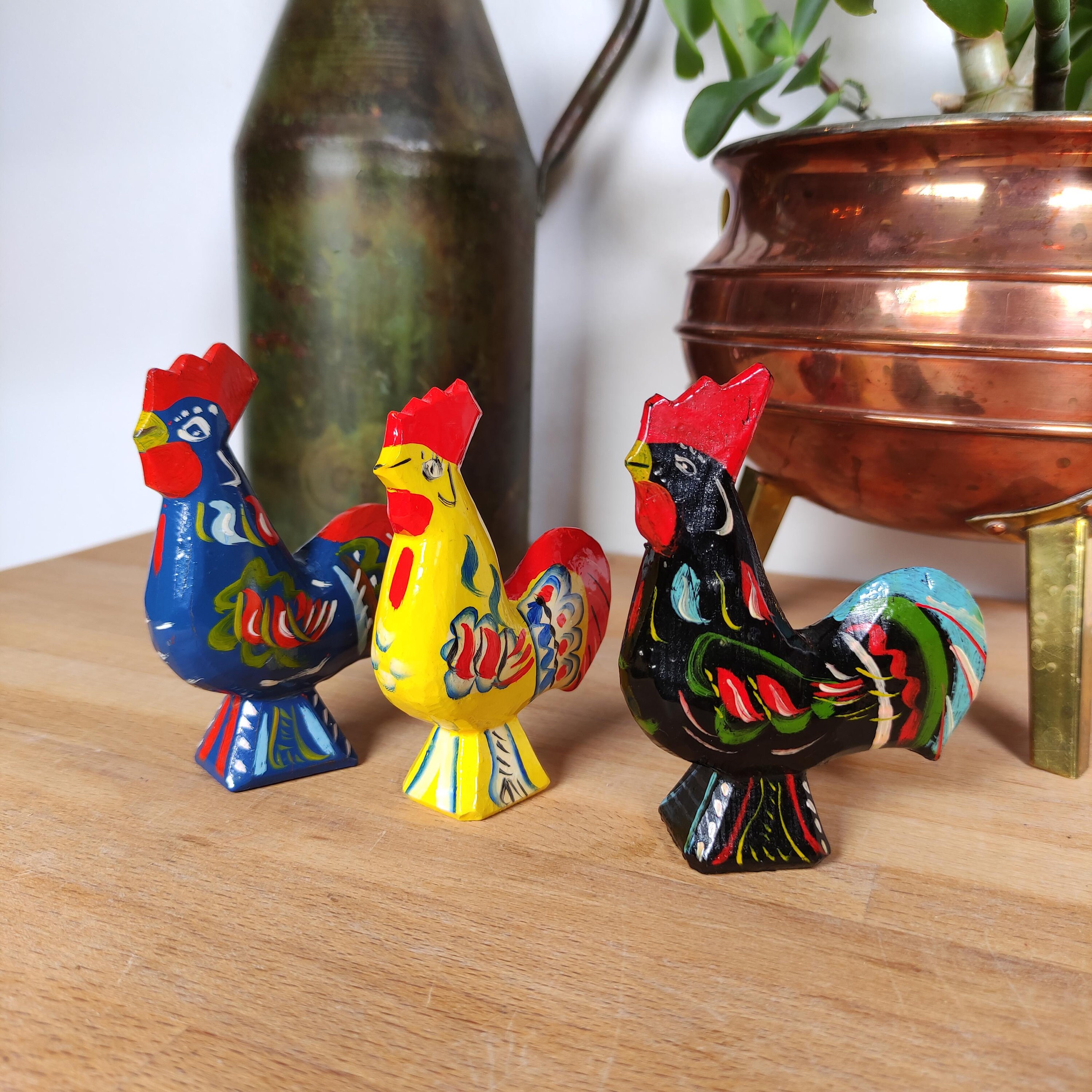 Vintage RARE Yellow Dala ROOSTER Dalarna Antique Swedish | Etsy