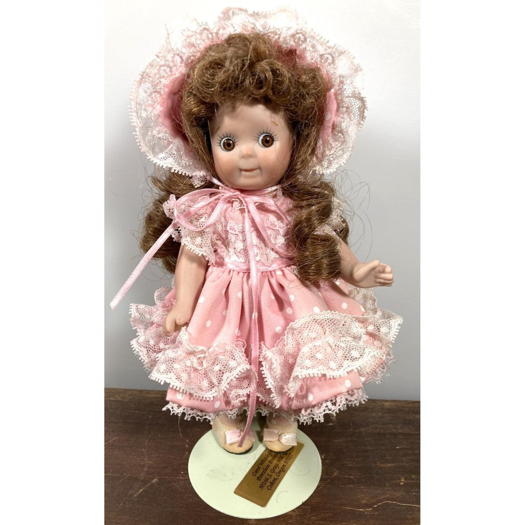 Vintage JD Kestner 1991 Reproduction Porcelain Doll 8" Bisque Googly ...