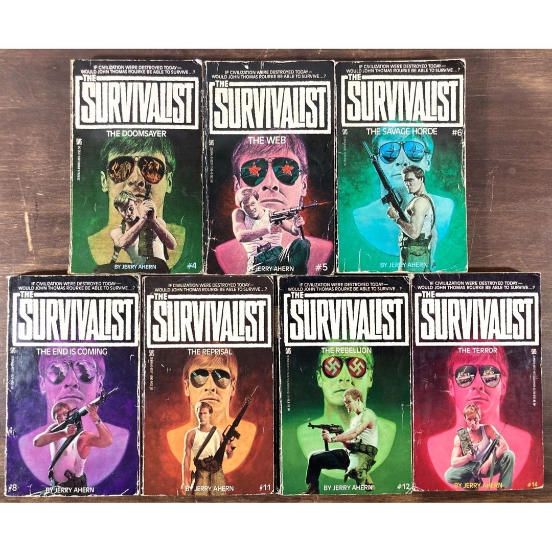 Lot of 7 the Survivalist by Jerry Ahern Vintage Paperback Books # 4 5 6 ...