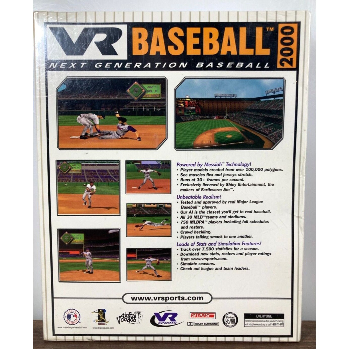 VR Baseball 2000 PC Cd-rom Big Box Sealed Video Game Anaheim LA Angels ...