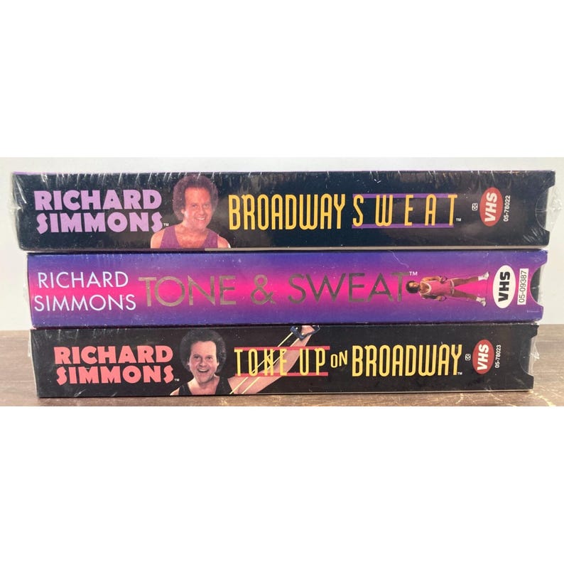 Lot of 3 Sealed Richard Simmons Workout VHS Tapes Broadway Exercise ...
