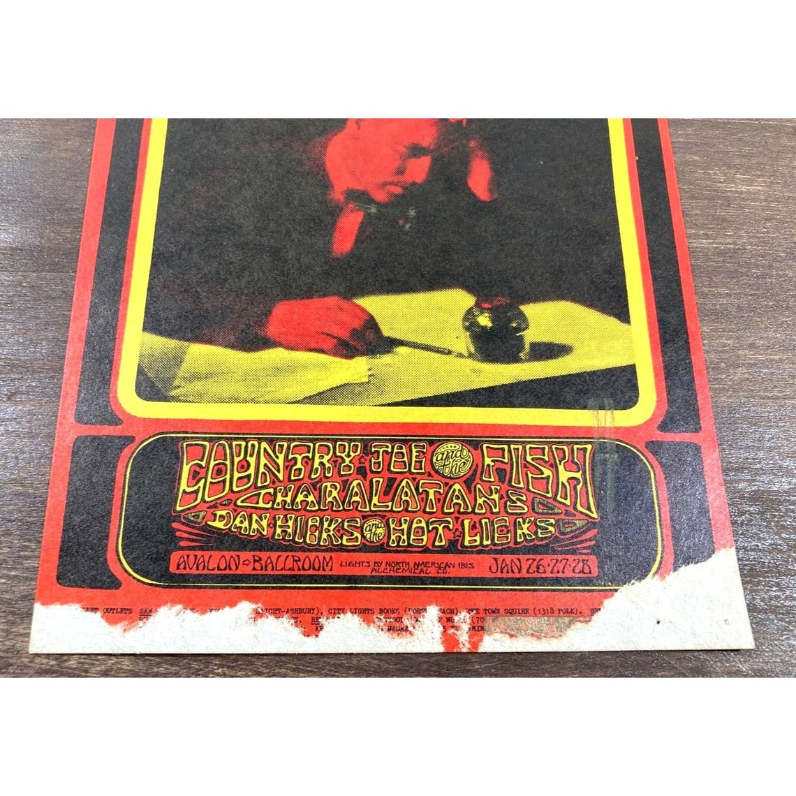 1968 COUNTRY JOE & the FISH Avalon San Francisco Handbill Family Dog ...