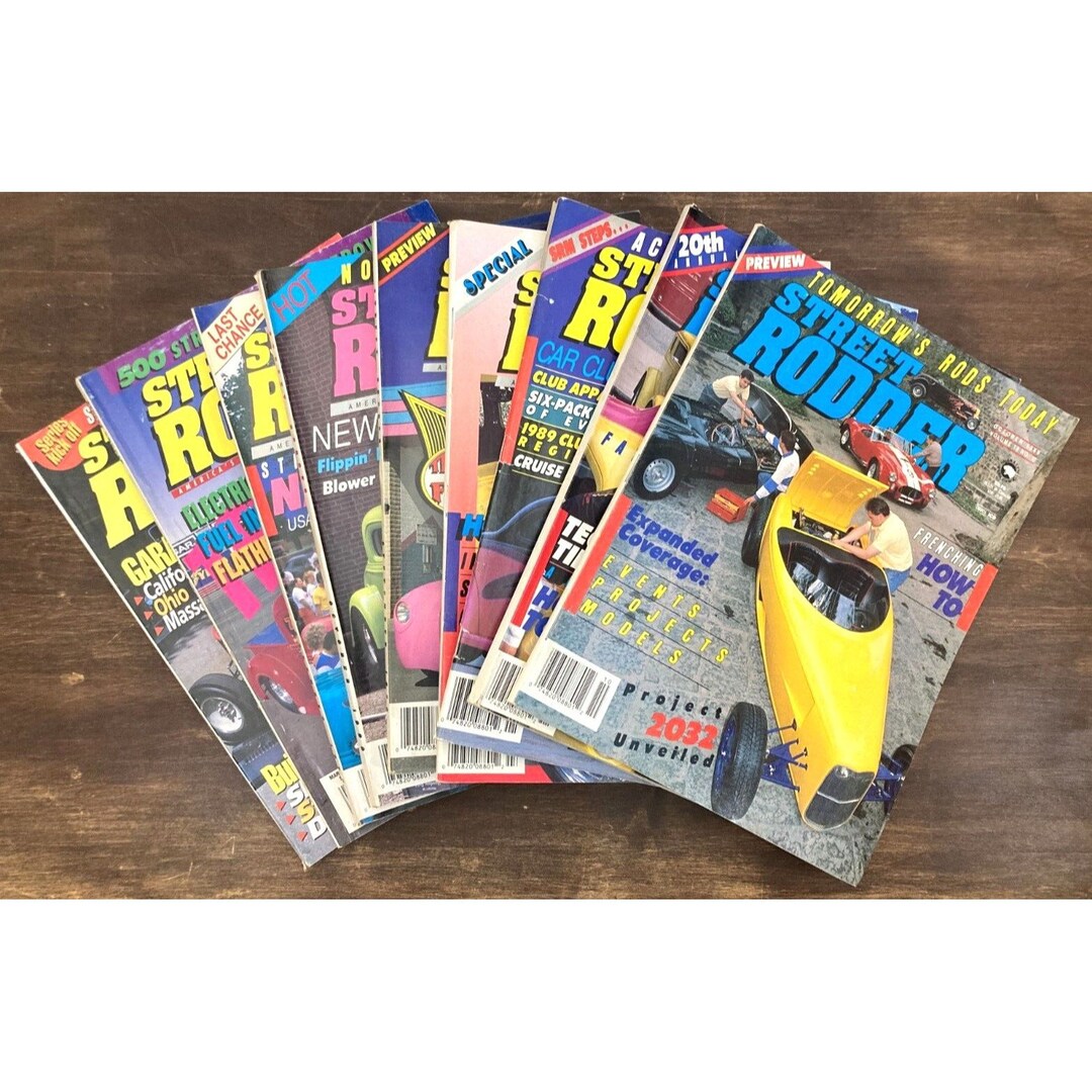 Lot of 9 STREET RODDER Magazines 1989-99 Vintage Hot Rod Custom Car ...